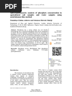 Olsen Method for Soil Phosphorus Analysis | PDF | Soil | Spectrophotometry