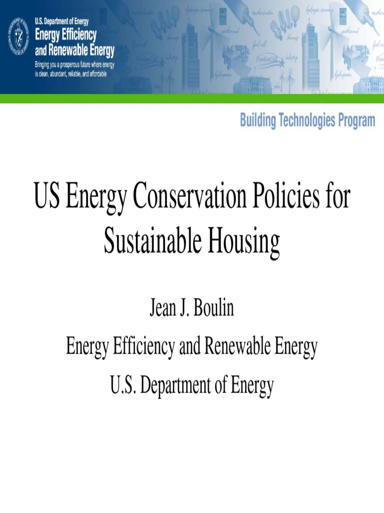 US Energy Conservation Policies For Sustainable Housing | PDF | Energy ...