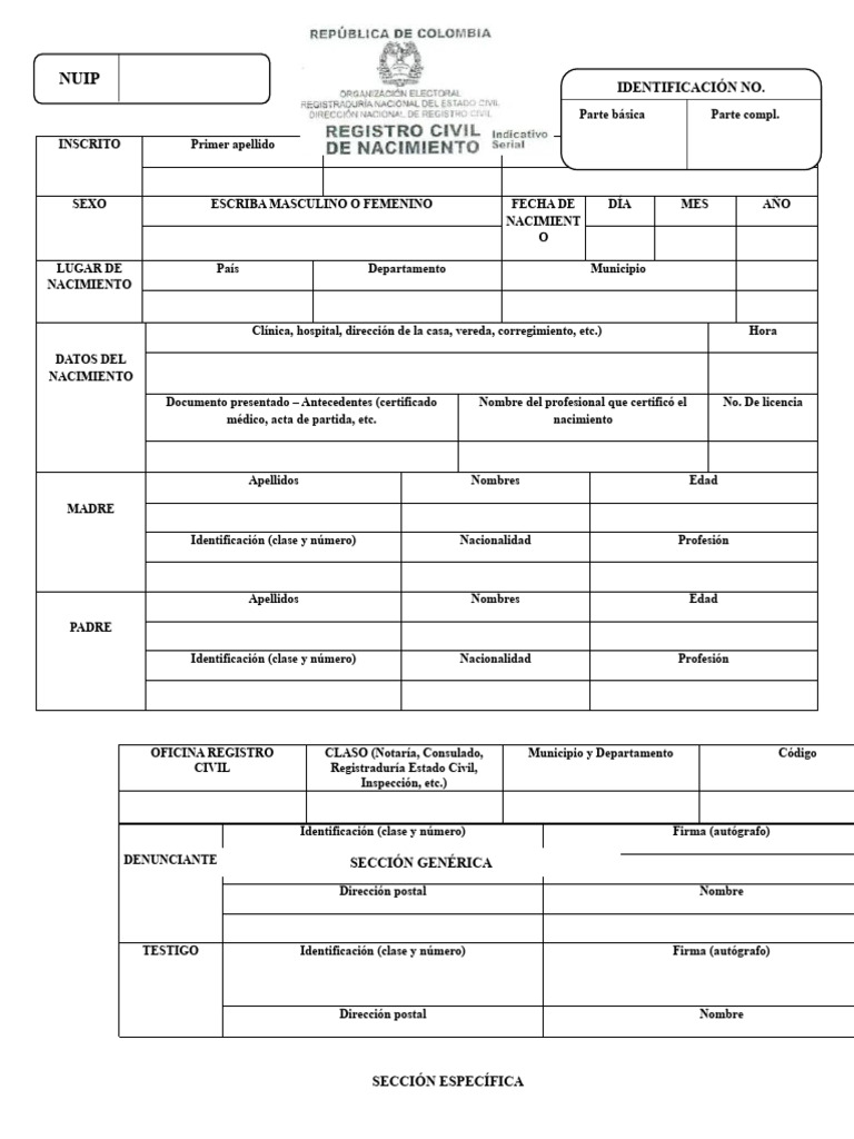 Minuta Registro Civil | PDF