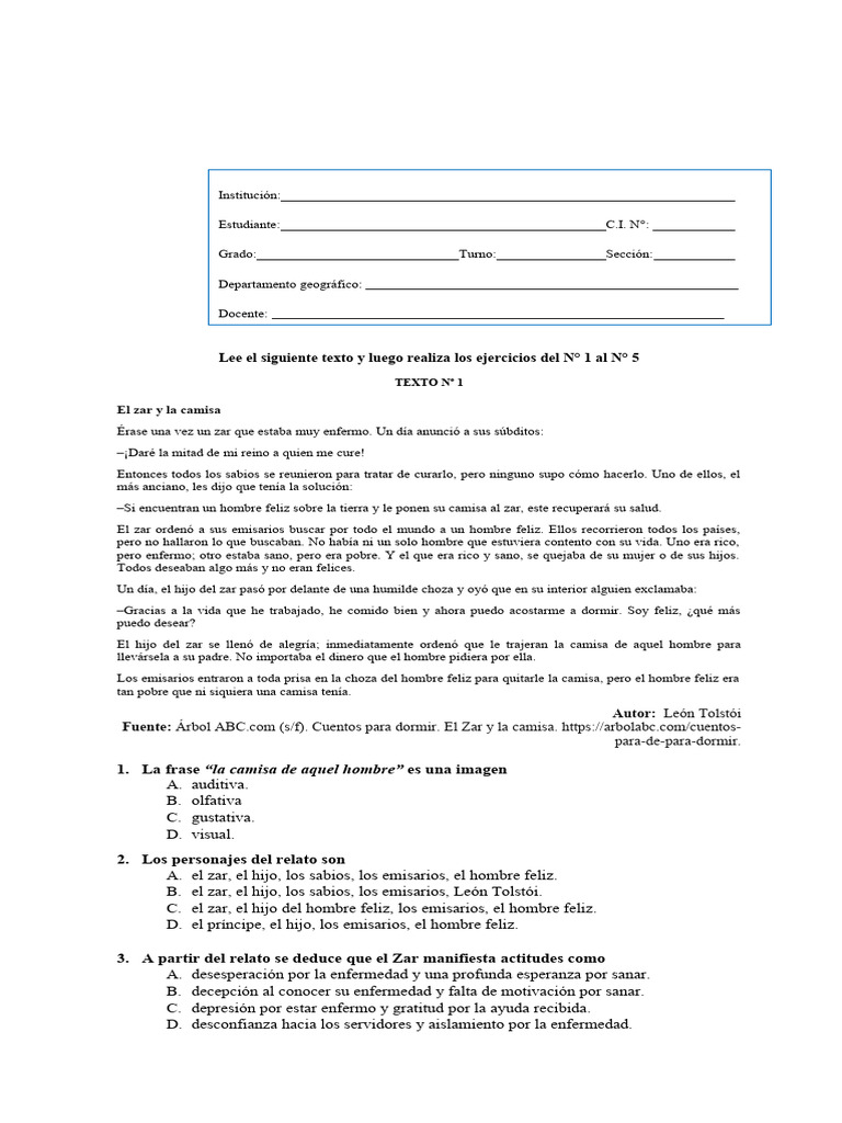 Examen - Gilberto | PDF | La risa