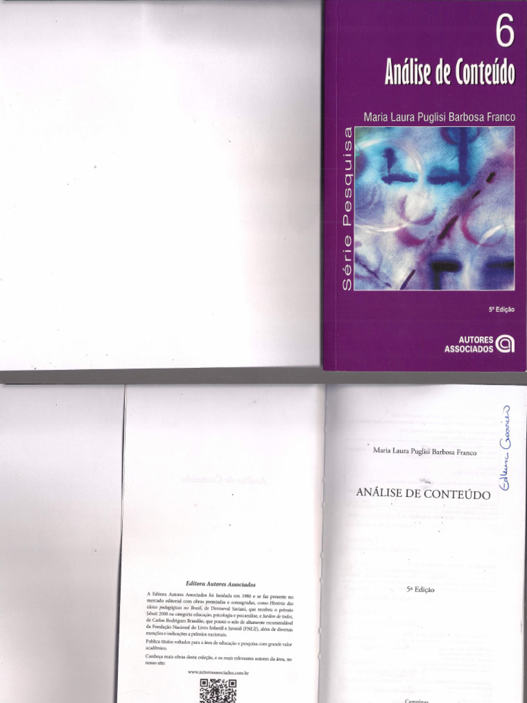 Análise de Conteúdo. FRANCO, 2018 | PDF