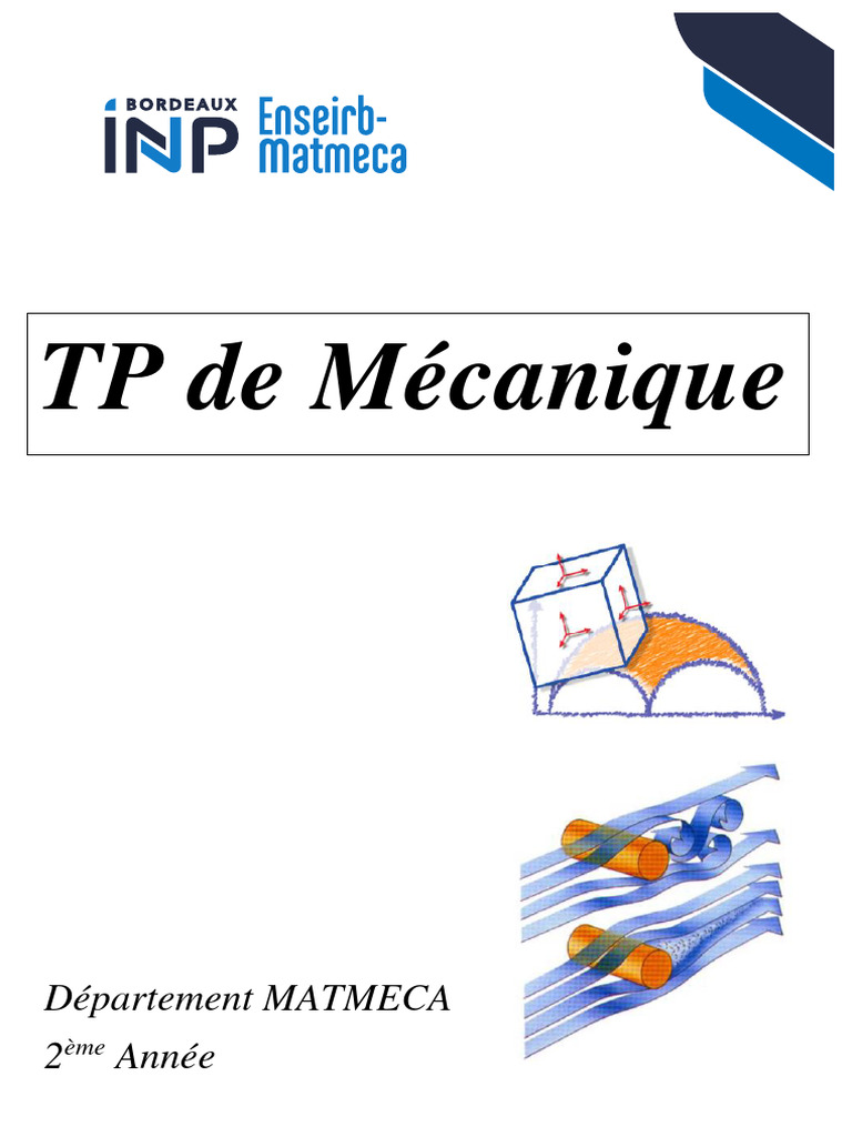 Fascicule TP MMK2 2023 | PDF | Élan | Mécanique des fluides