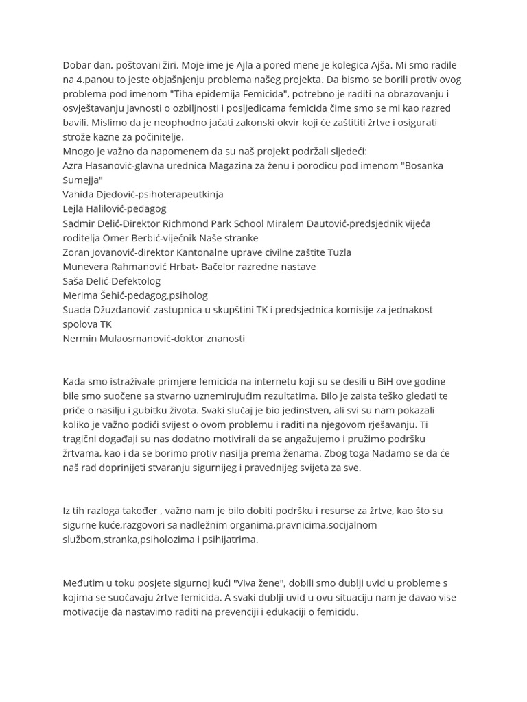 Plan Akcije - Ajla | PDF