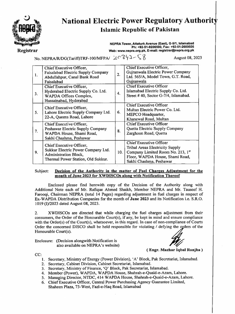 TRF-100 Xwdiscos Fca Jun-2023 08-08-2023 20843-58 | PDF | Electricity | Power (Physics)