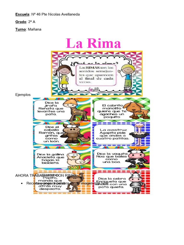 Rimas y cuentos para niños | PDF | Poesía