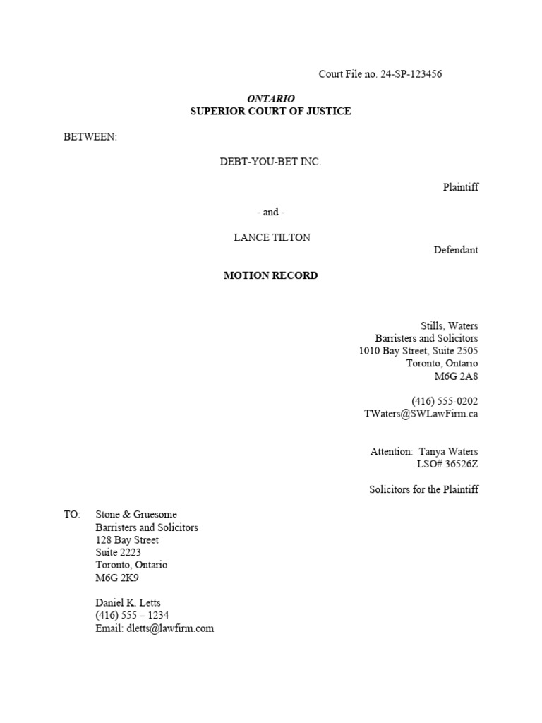 Samplemtnrecd Tilton W24 | PDF | Legal Procedure | Judiciaries