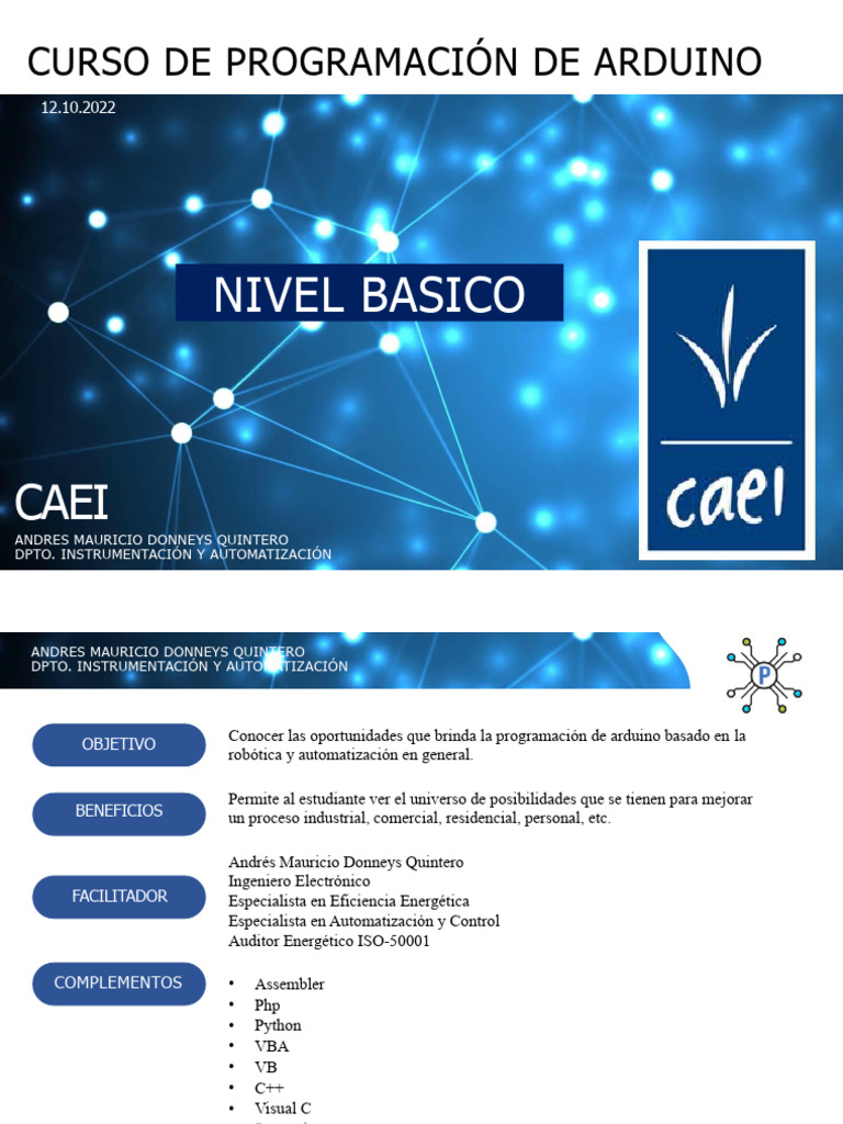 Presentación Curso-Arduino-1 | Descargar gratis PDF | USB | Arduino
