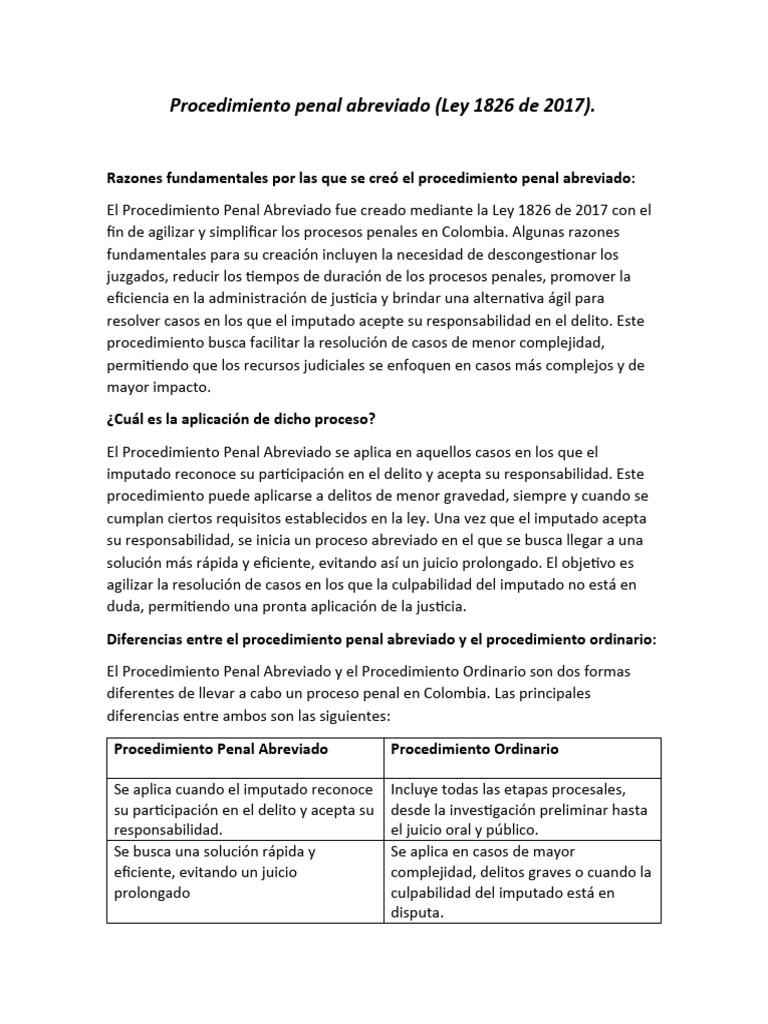 Procedimiento Penal Abreviado | PDF | Derecho penal | Judicaturas