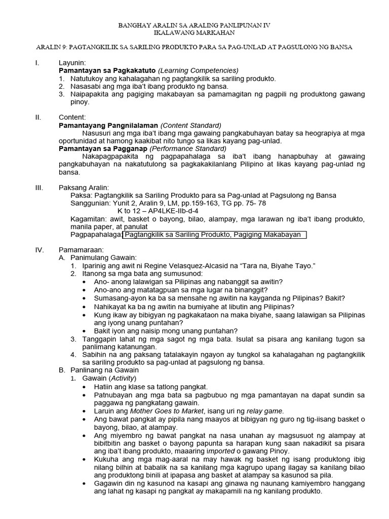 2ND Quarter Aaralin 9 DLP | PDF