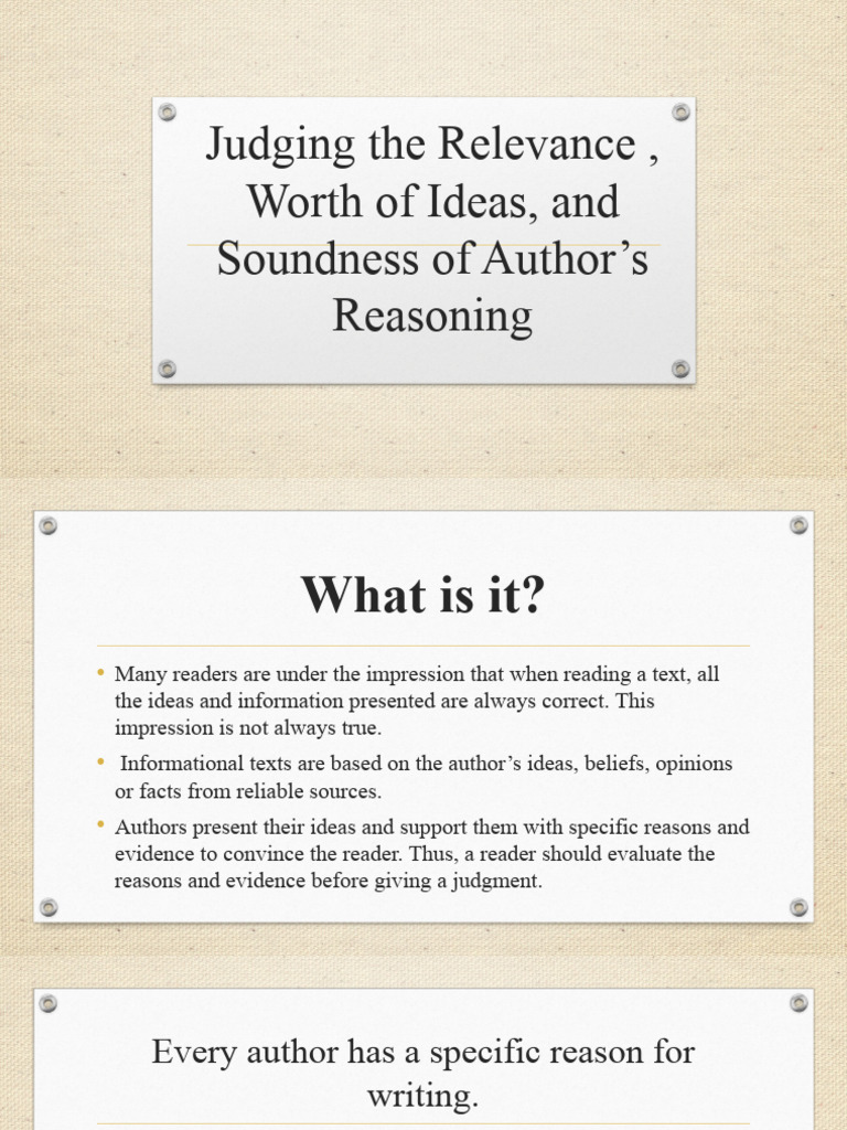 Ppt-Lesson 1 (Quarter 4) | PDF | Evidence | Reason