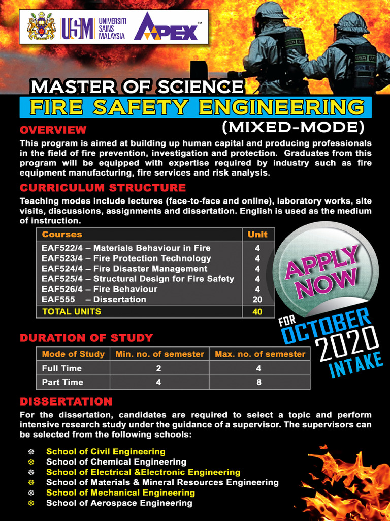 MSc_Fire_Safety_Engineering_-_Oct_Intake | PDF