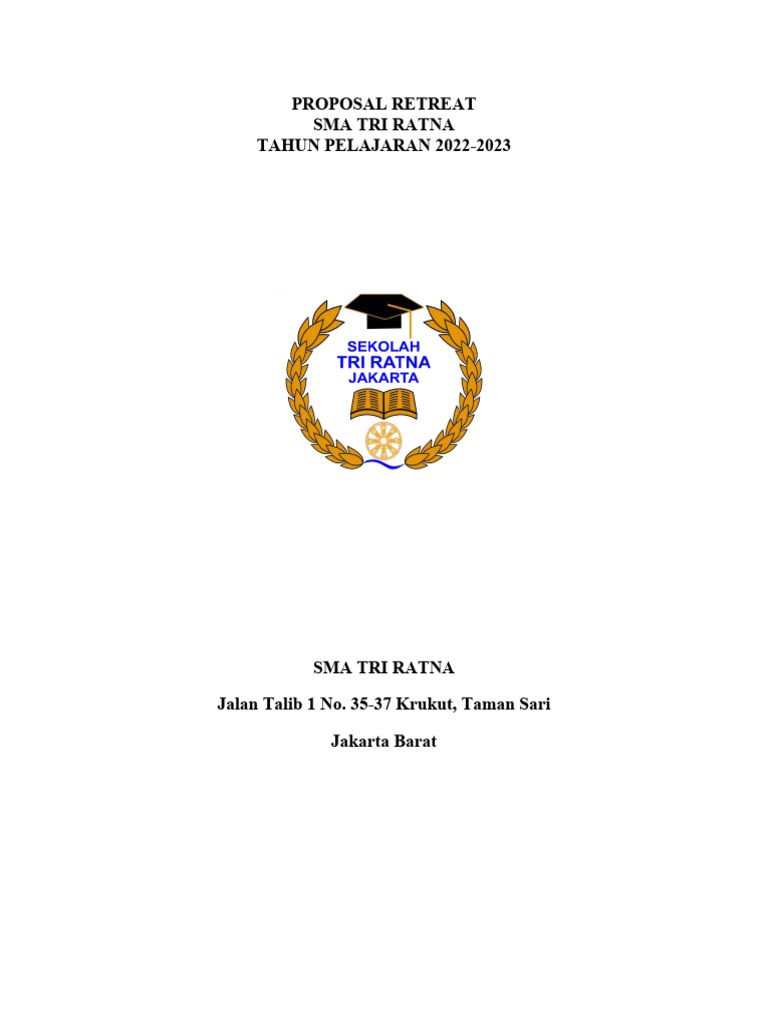Proposal Retreat SMA Tri Ratna | PDF
