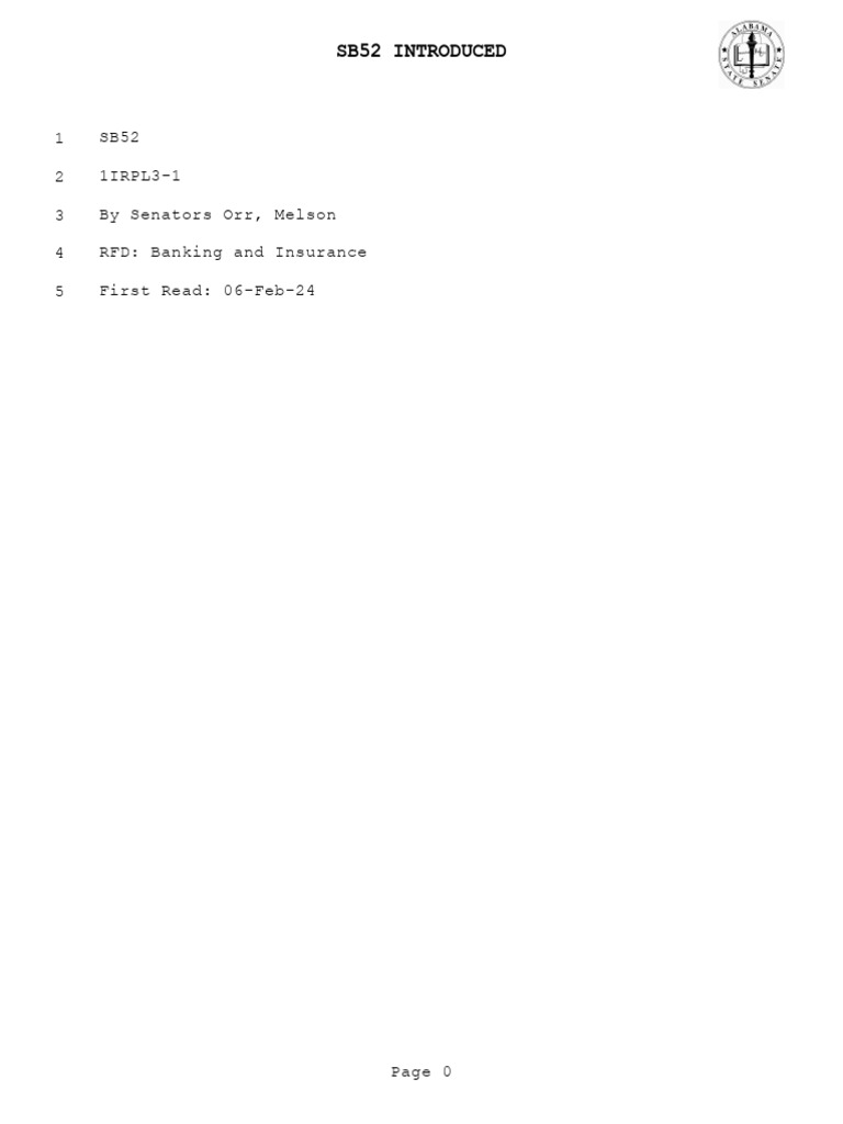 State Senate Bill 52 | PDF | Insurance | Health Insurance In The United ...