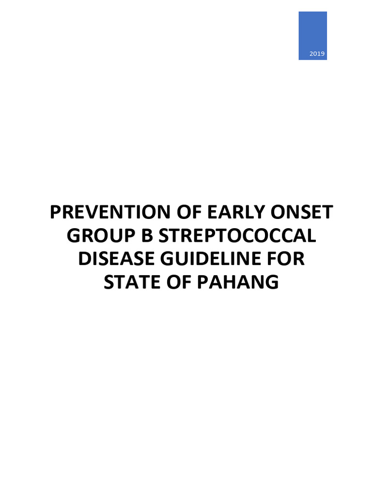 Pahang GBS Disease Prevention Guidelines | PDF | Preterm Birth ...