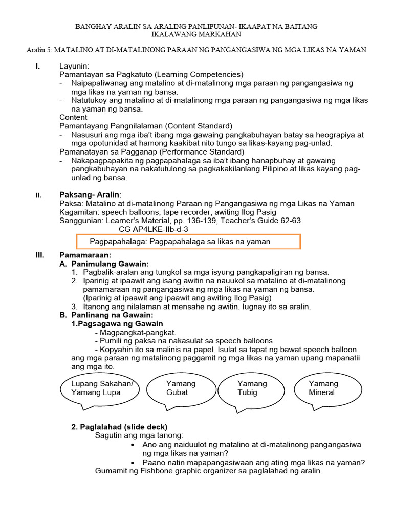 2ND QUARTER ARALIN 5 DLP | PDF