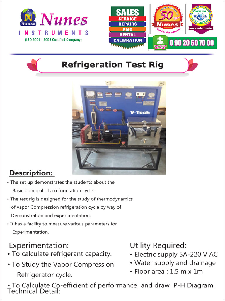 Refrigeration Test Rig | PDF