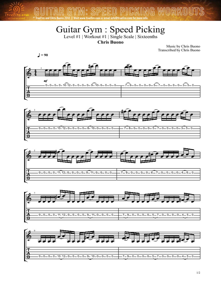 Speed Picking Guitar Workout | PDF
