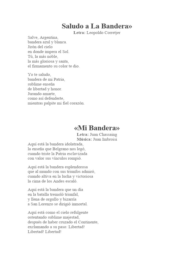 Saludo A La Bandera | PDF | Poesía