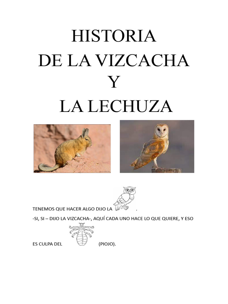 Cuento Con Imageneshistoria de La Vizcacha y La Lechuza | PDF