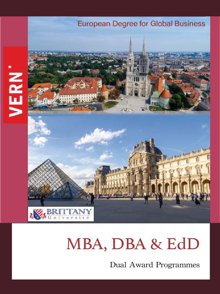 Dual Award MBA, DBA & EdD Programs | PDF | Thesis | Academic Degree