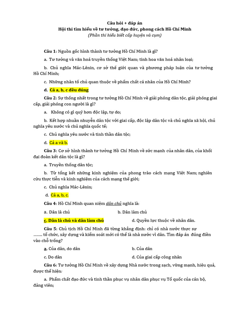 Bo Cau Hoi | PDF