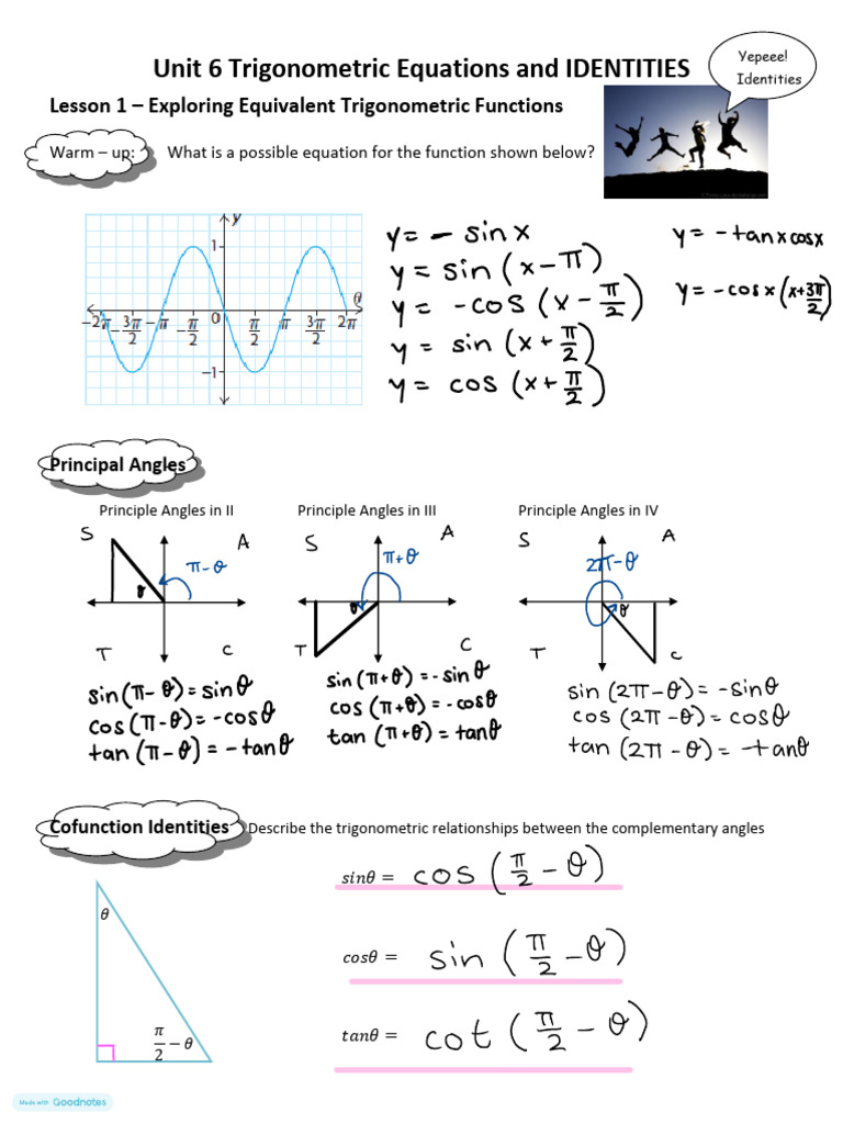 Advanced Functions Lessons | PDF | Trigonometric Functions | Trigonometry