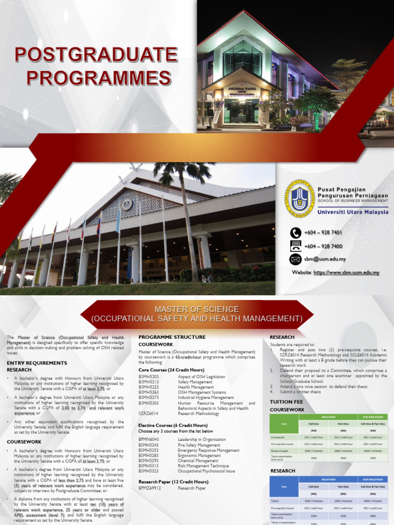 Brochure Master OSH | PDF | Thesis | Master's Degree