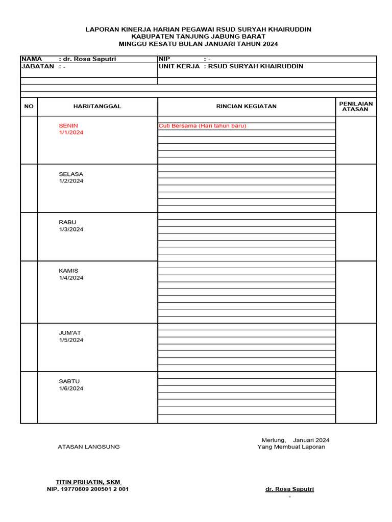Format TPP Insentif | PDF