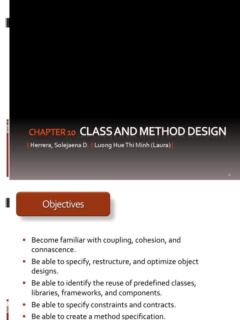 CHAPTER 10 Class and Method Design | PDF | Inheritance (Object Oriented ...