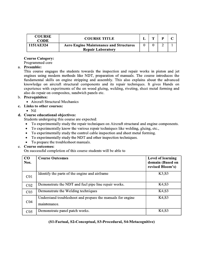 Aemsr Lab Syllabus | PDF