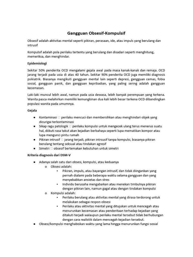 Gangguan Obsesif | PDF