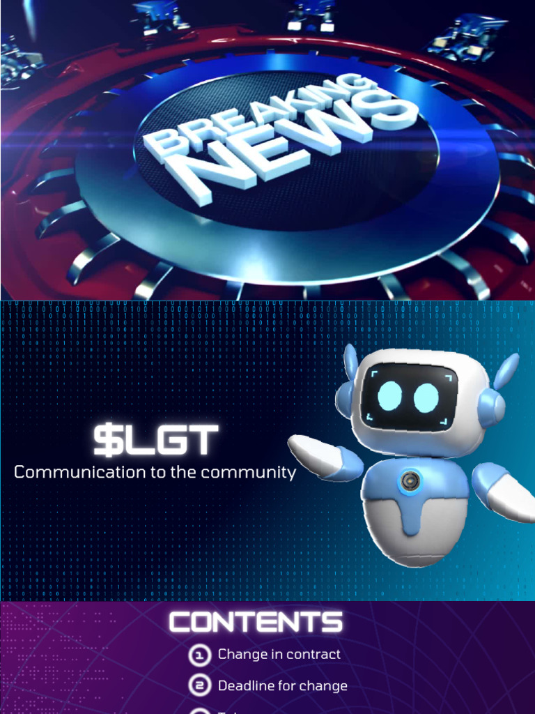 Communication To The $LGT Community | PDF | Cryptocurrency | Economies