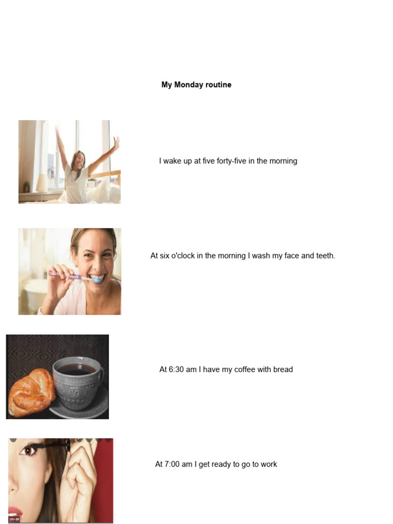 My Monday Routine | PDF