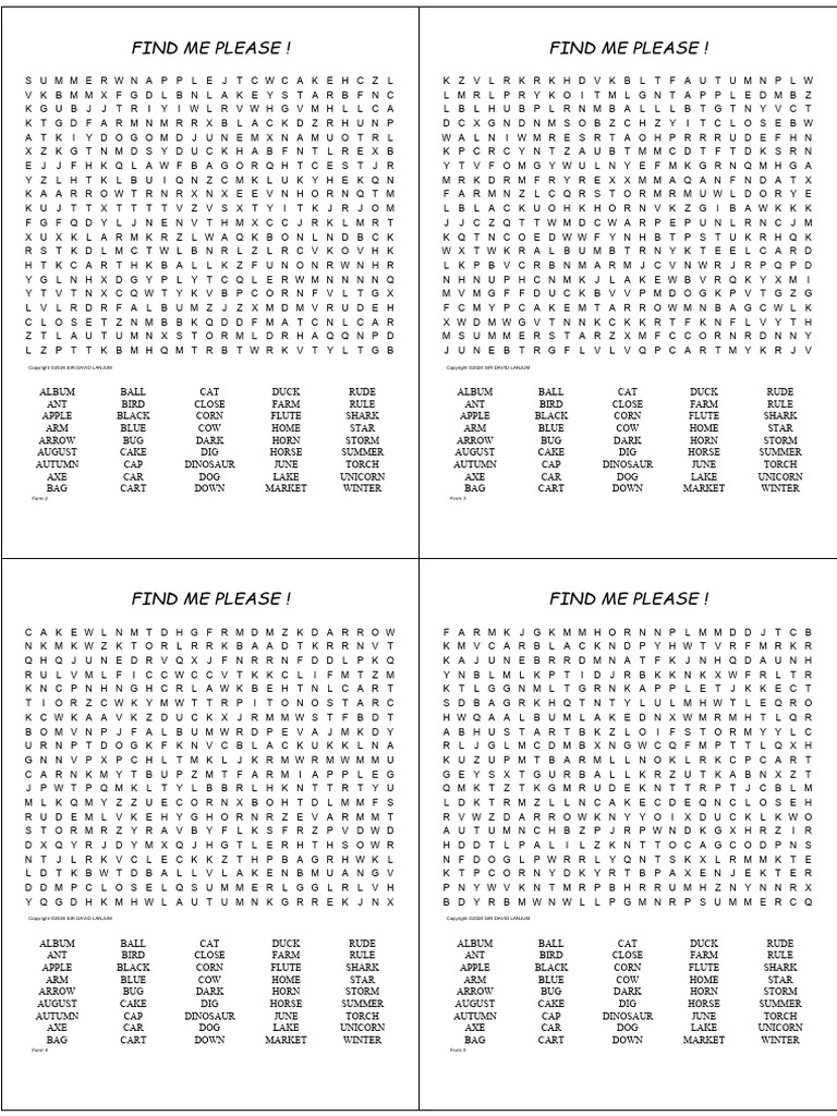 Find Me Please 1a | PDF