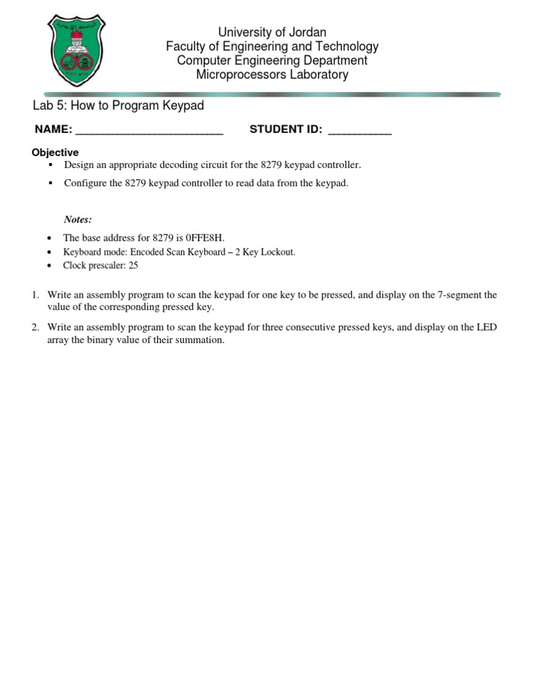 University of Jordan Faculty of Engineering and Technology Computer ...