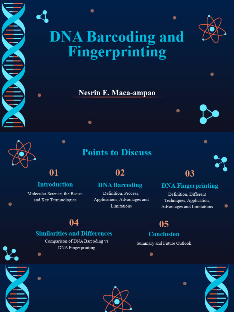 DNA Barcoding vs Fingerprinting Explained | PDF | Polymerase Chain ...