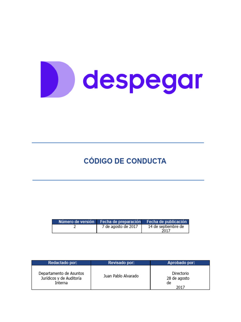 Código de Conducta - Esp - Docx 2023 | PDF | Opción (Finanzas) | Seguridad de información