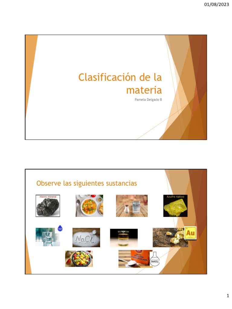 Clasificacion de La Materia y Metodos de Separacion | PDF | Mezcla ...