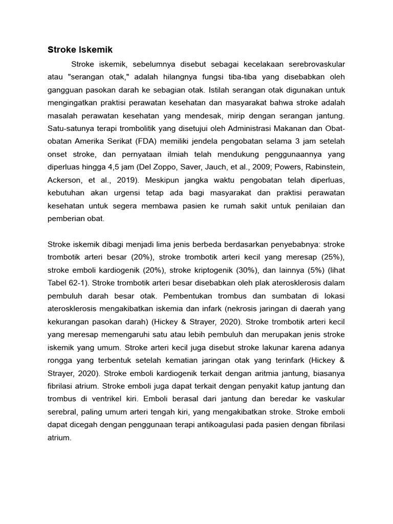Stroke Iskemik | PDF | Sains & Matematika