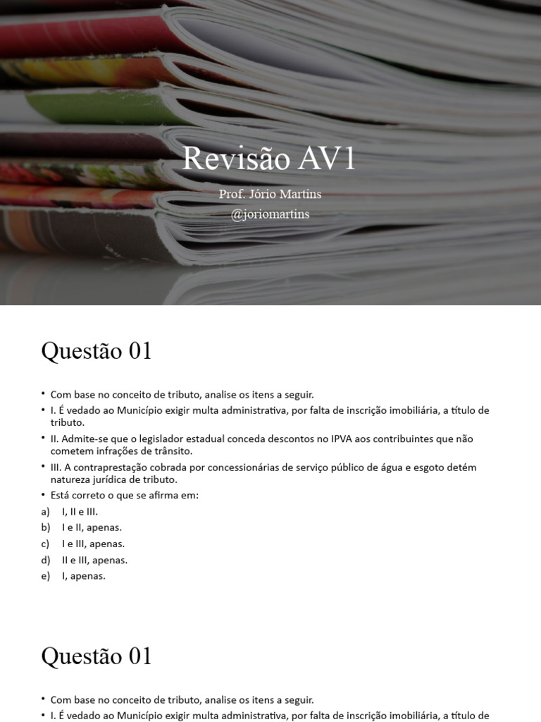 Revisao AV1 | PDF