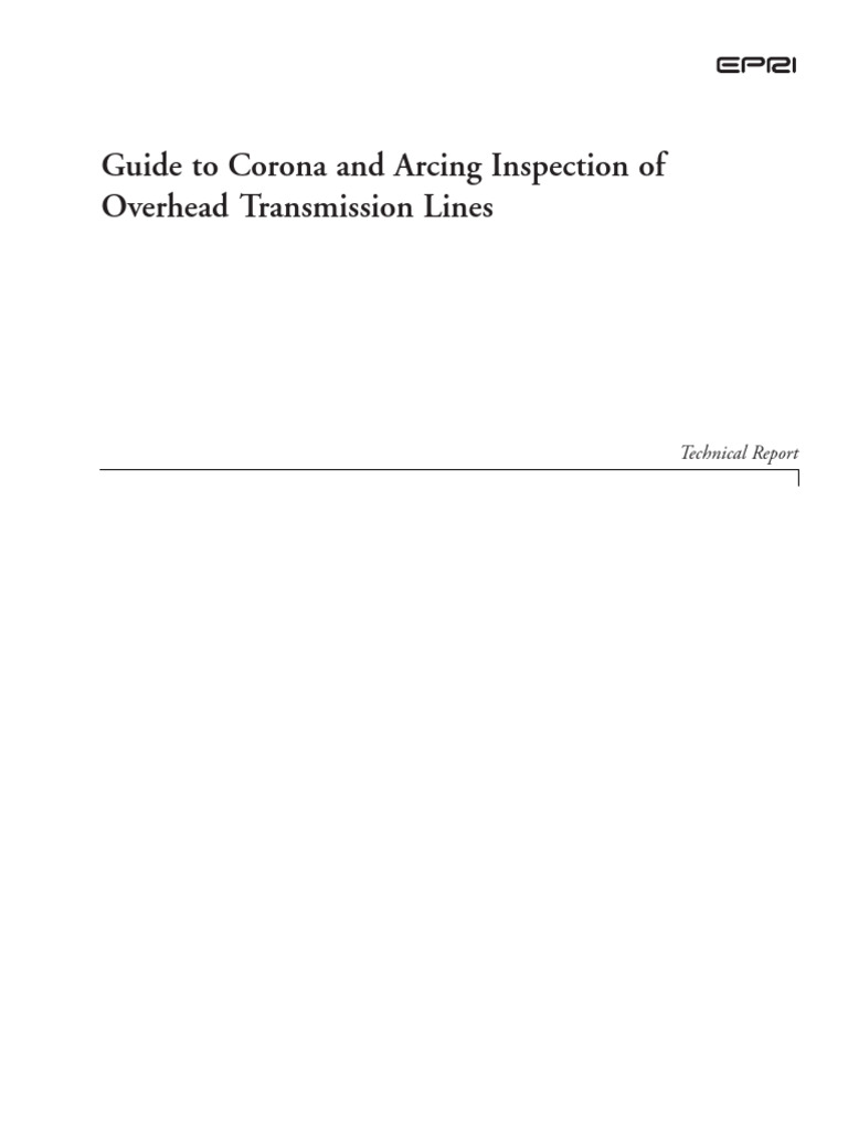 Guide to Corona and Arcing Inspection of Overhead Transmissi | PDF ...