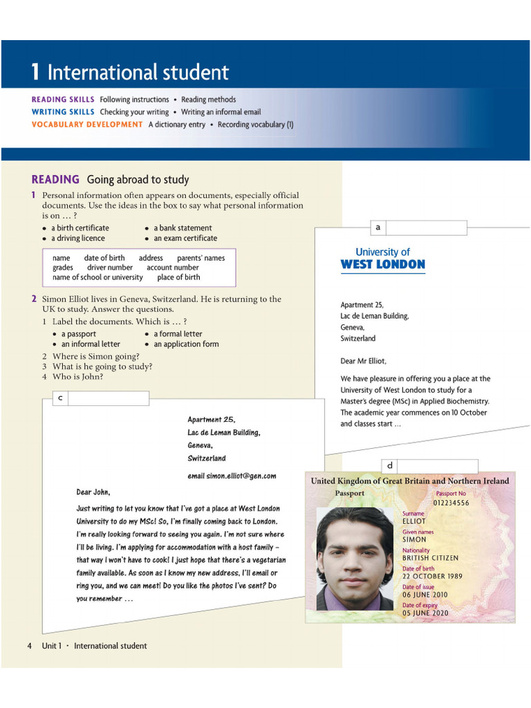 Headway Academic Skills 2 - Unit 1 | PDF