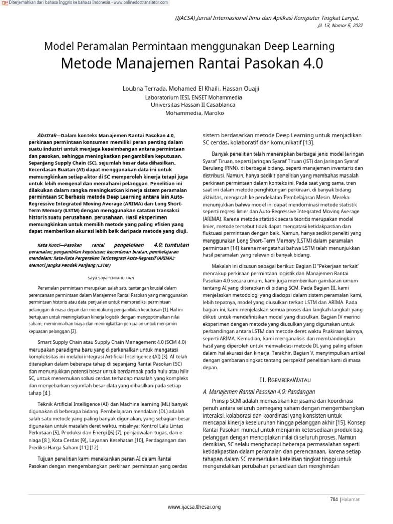 Paper 81 Demand Forecasting Model Using Deep Learning Methods En Id Pdf