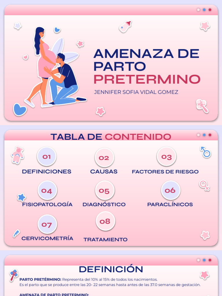 AMENAZA DE PARTO PRETERMINO (2) | PDF | Parto | Parto prematuro