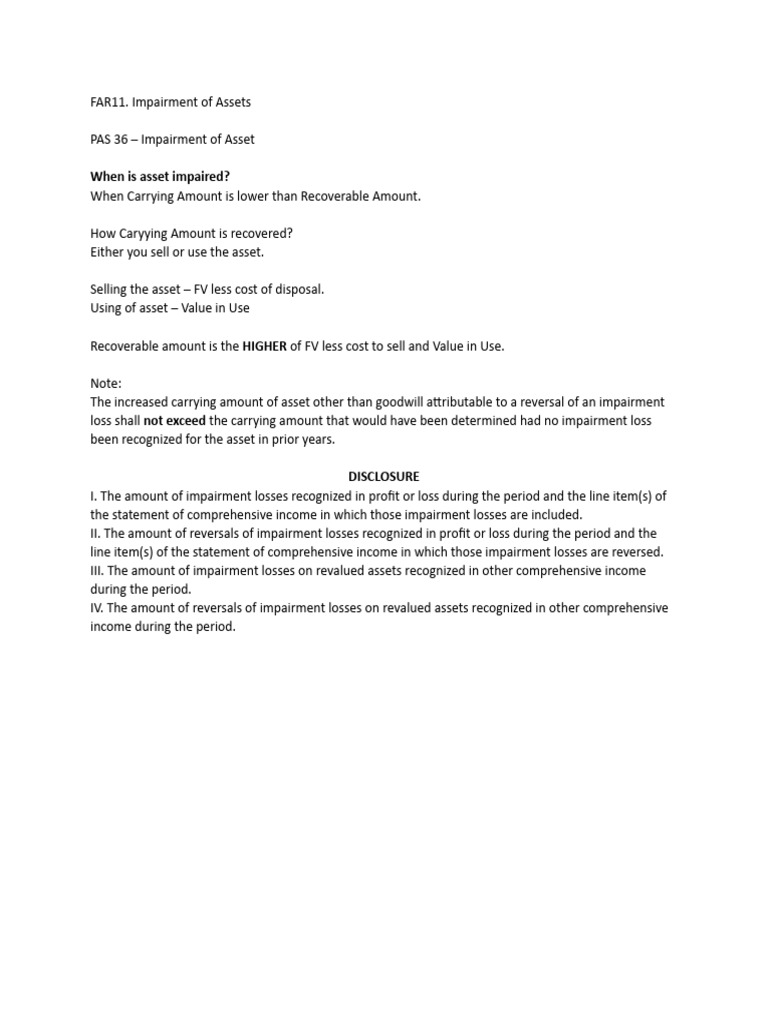 Understanding Asset Impairment Rules | PDF