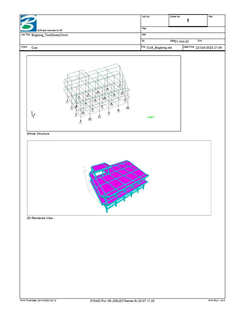 Framing Analysis Two Storey Commercial | PDF