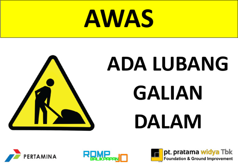 Awas Ada Lubang Galian Dalam | PDF