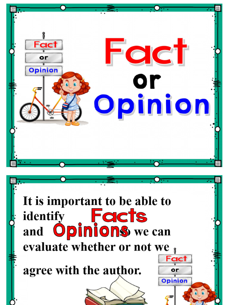 Fact or Opinion PowerPoint | PDF