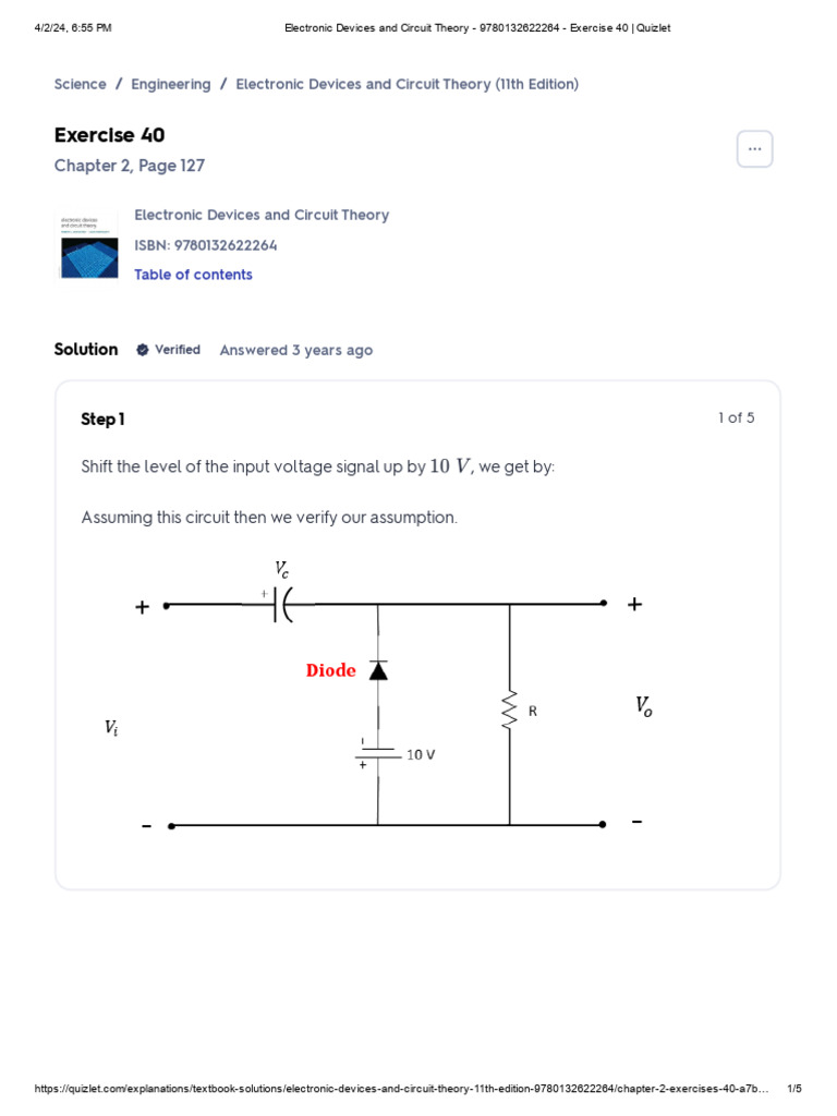 Exercise 40 | PDF | Network Analysis (Electrical Circuits) | Electrical Network