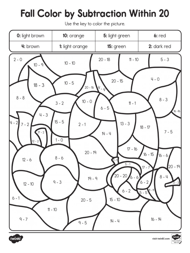 Fall Color Subtraction Activity | PDF | Color | Psychophysics